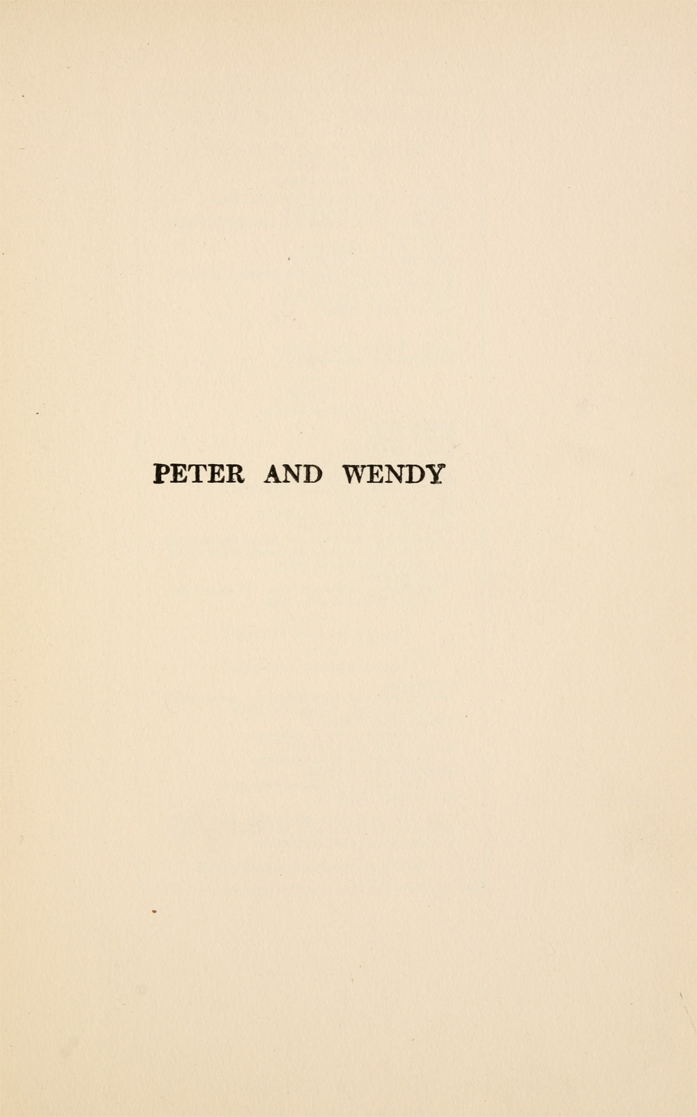Library of Congress: Book Turner: Peter and Wendy